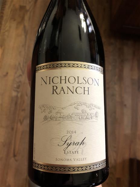 2014 Nicholson Ranch Syrah Estate, USA, California, Sonoma County ...