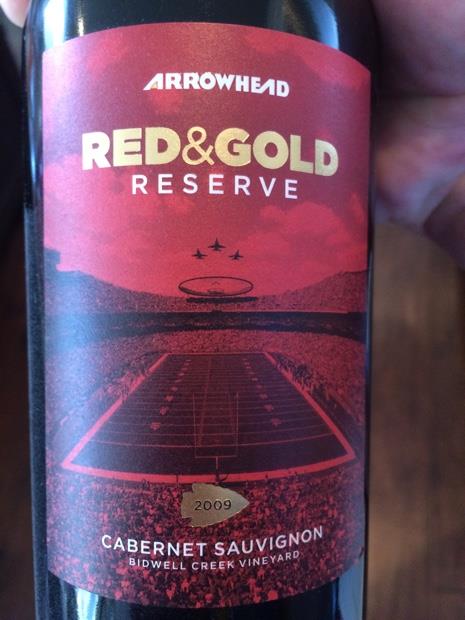 2009 Arrowhead Cabernet Sauvignon Red & Gold Reserve Bidwell Creek ...