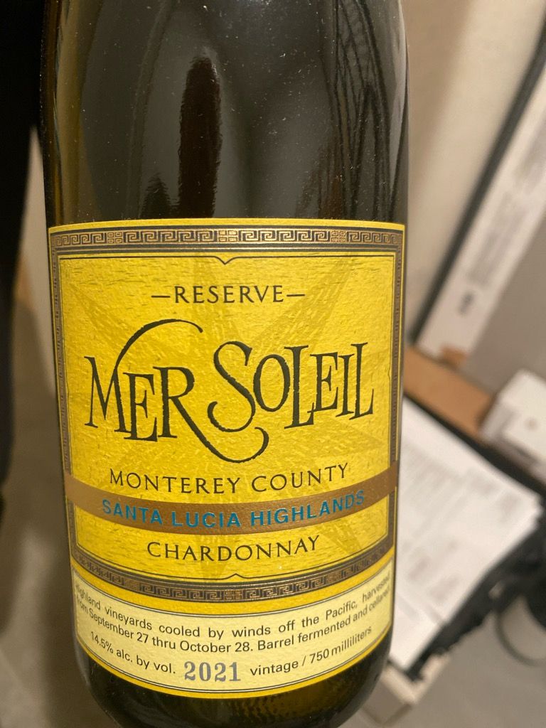 2021 Mer Soleil Chardonnay Reserve Santa Barbara County, USA ...