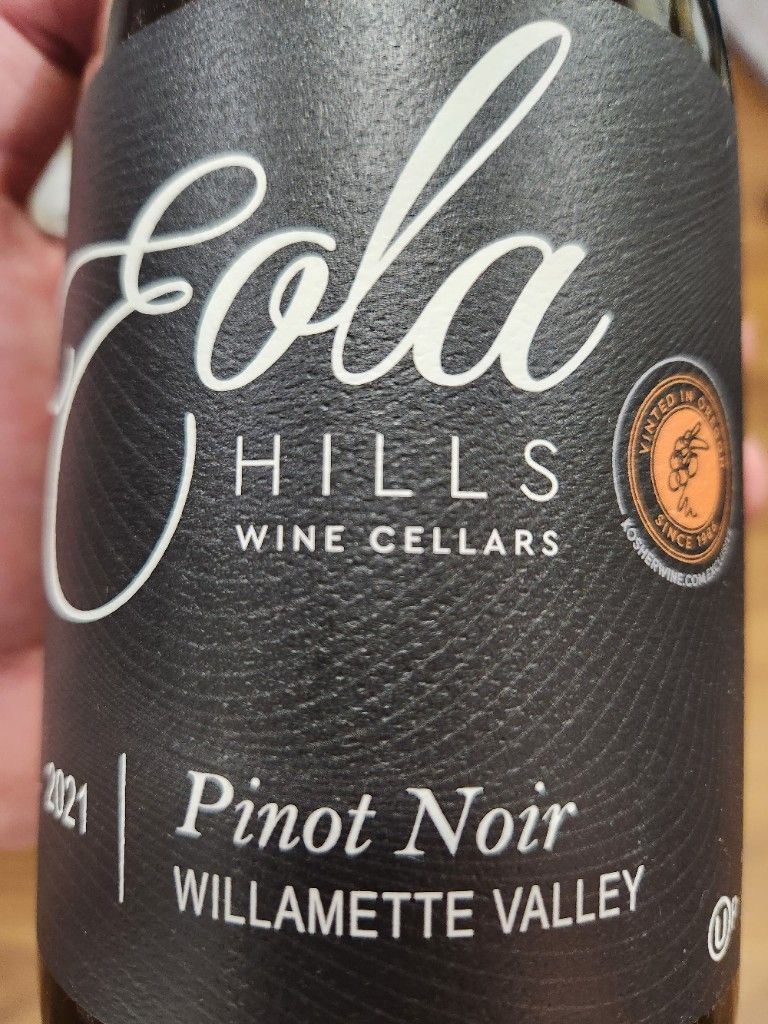 2021 Eola Hills Wine Cellars Pinot Noir Kosher, USA, Oregon, Willamette ...