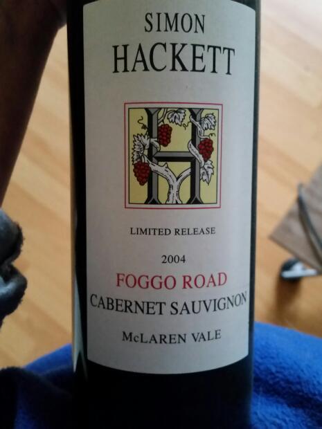 2011 Simon Hackett Cabernet Sauvignon Foggo Road, Australia, South Australia, Fleurieu, McLaren ...