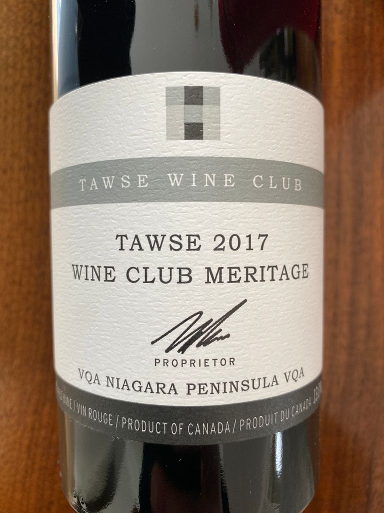 2017 Tawse Wine Club Meritage, Canada, Ontario, Niagara Peninsula ...