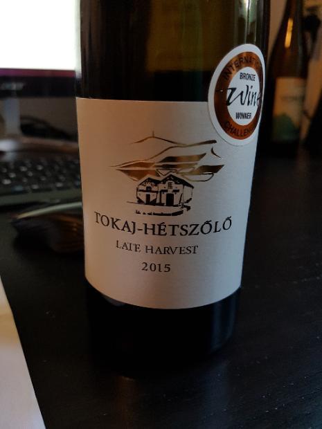 2015 Tokaj Hétszőlő Tokaji Late Harvest, Hungary, Tokaji - CellarTracker