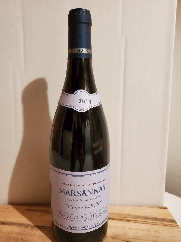 2014 Domaine Bruno Clair Marsannay Cuvée Isabelle, France, Burgundy ...