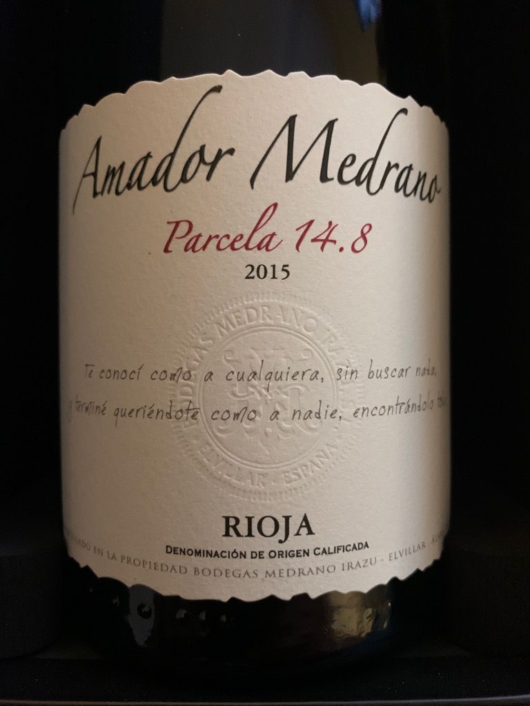2016 Bodegas L. Medrano-Irazu Rioja Amador Medrano Parcela 14.8, Spain ...