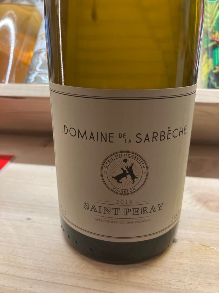 2019 Domaine de la Sarbèche St. Péray, France, Rhône, Northern Rhône ...