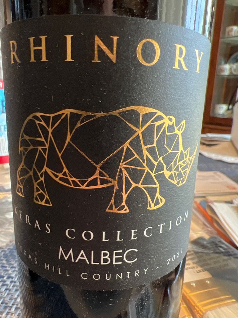 2021 Rhinory Malbec Keras Collection, USA, Texas, Texas Hill Country ...