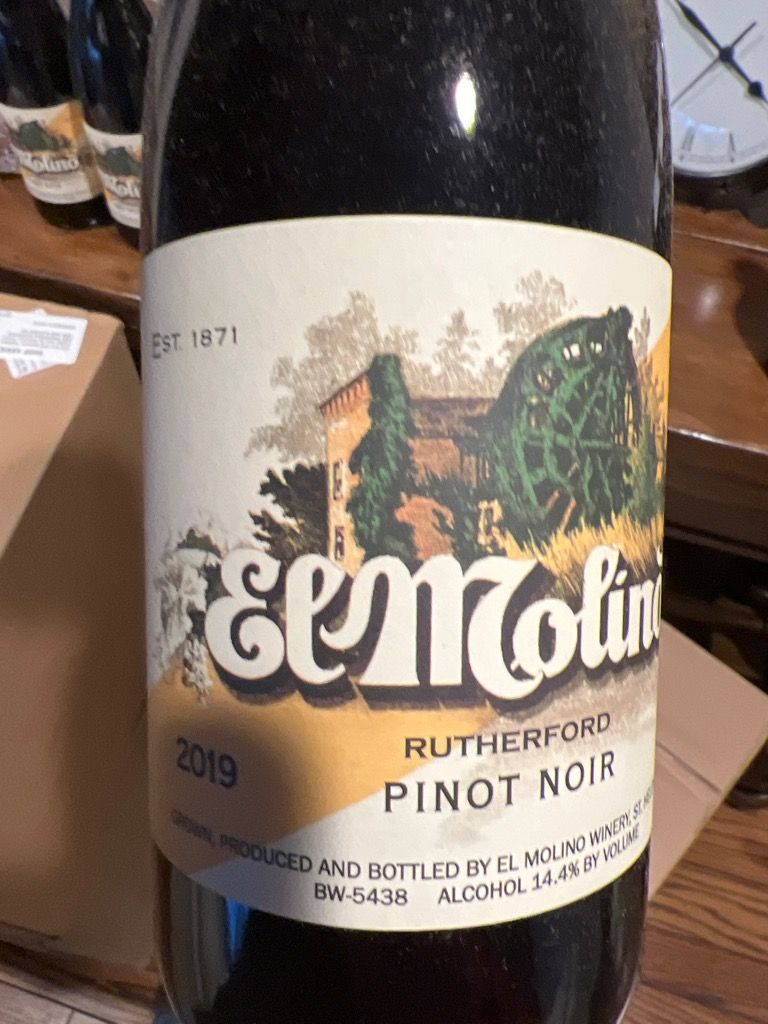 2019 El Molino Pinot Noir, USA, California, Napa Valley, Rutherford ...