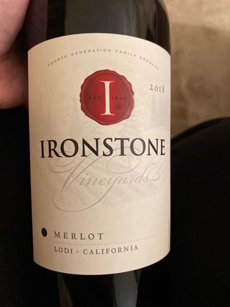 2018 Ironstone Vineyards Merlot, USA, California, Central Valley, Lodi ...