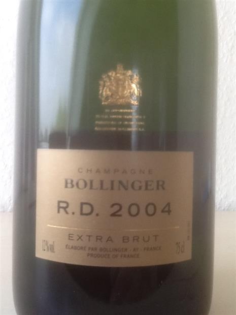2004 Bollinger Champagne R.D. Extra Brut, France, Champagne - CellarTracker