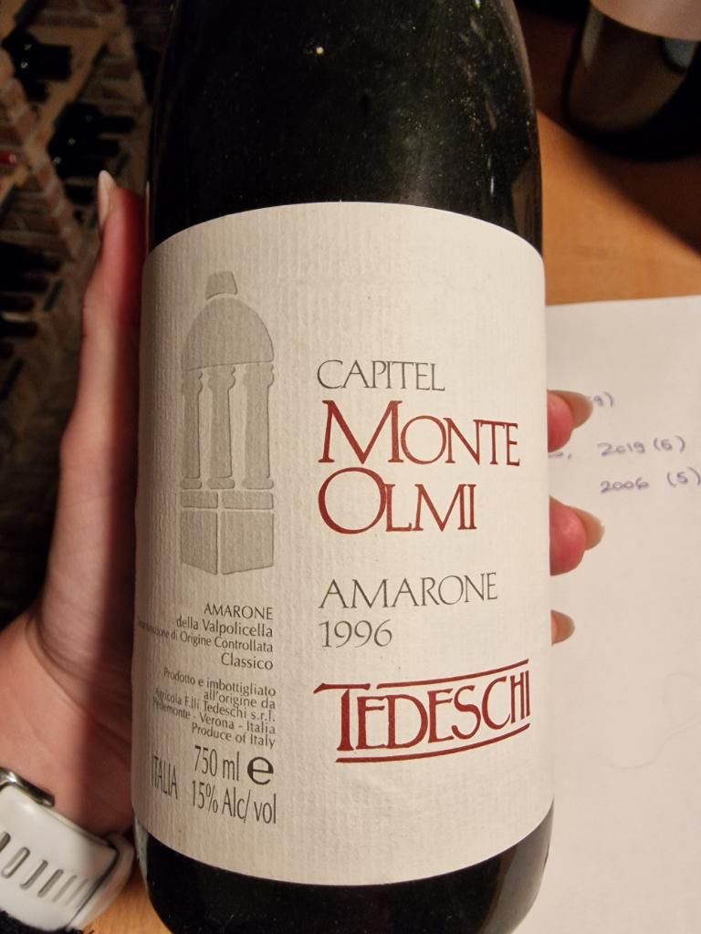 1996 Tedeschi Amarone della Valpolicella Classico Riserva Capitel Monte ...