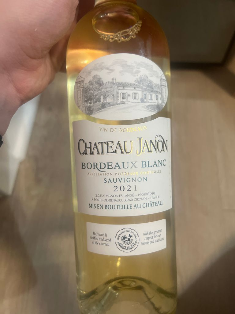 2021 Château Janon Sauvignon Bordeaux Blanc, France, Bordeaux ...