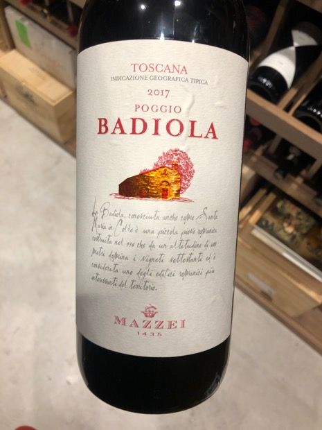 2017 Marchesi Mazzei Poggio alla Badiola Toscana IGT, Italy, Tuscany ...