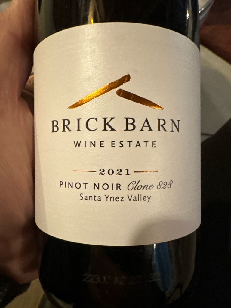 2021 Brick Barn Pinot Noir Clone 828, USA, California, Central Coast ...