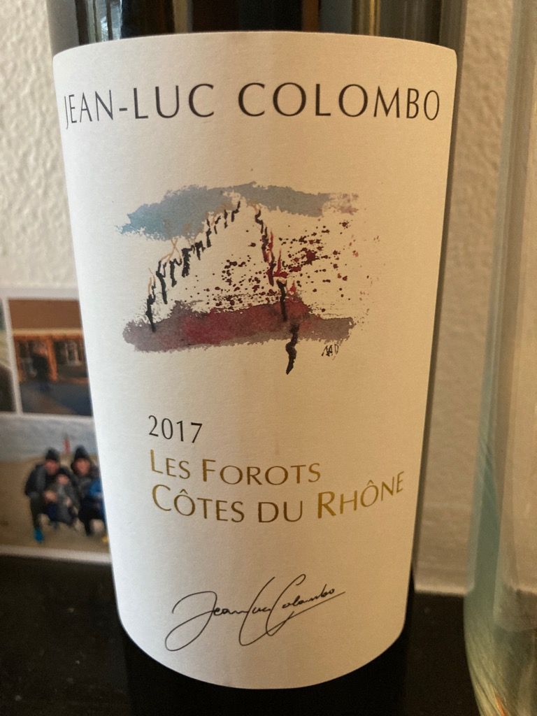 2016 Jean-Luc Colombo Côtes du Rhône Les Forots, France, Rhône ...