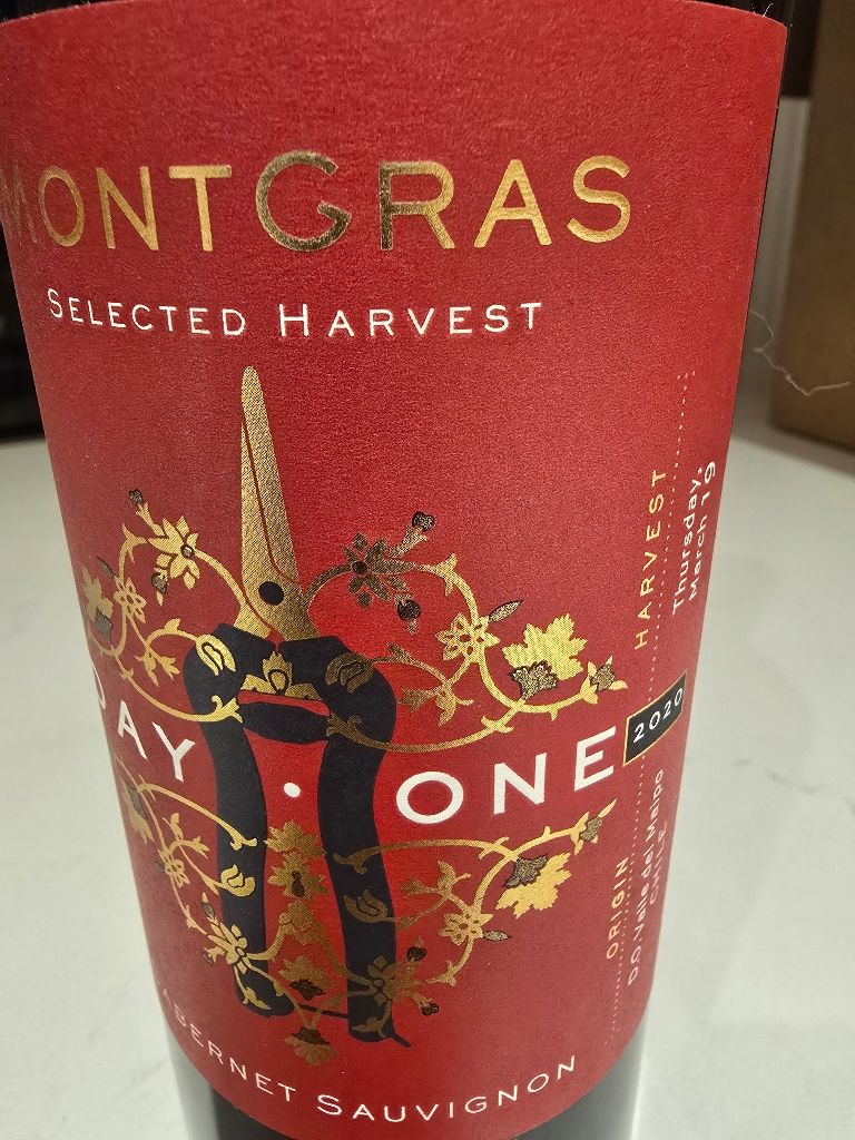 2023 MontGras Cabernet Sauvignon Day One, Chile, Maipo Valley ...