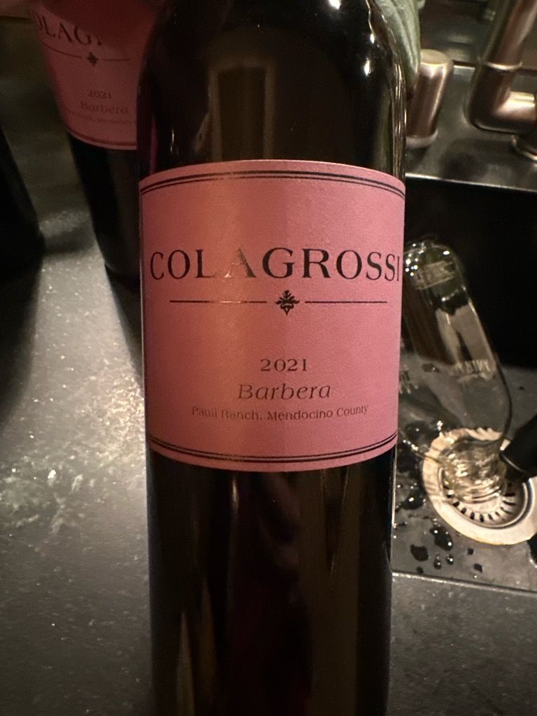 2021 Colagrossi Wines Barbera Pauli Ranch, USA, California, North Coast ...