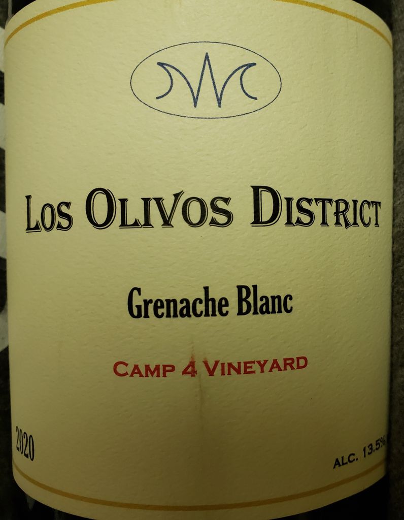 2020 Civilization Wine Company Grenache Blanc Camp 4 Vineyard, USA ...