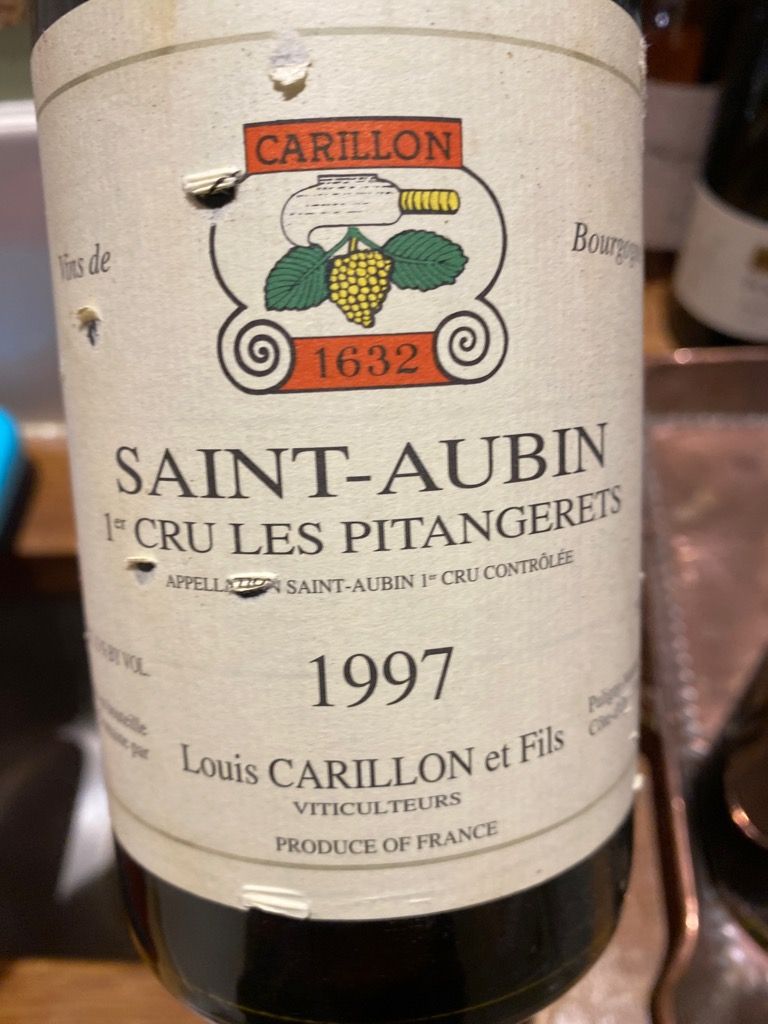 1995 Louis Carillon Saint-Aubin 1er Cru Les Pitangerets, France ...