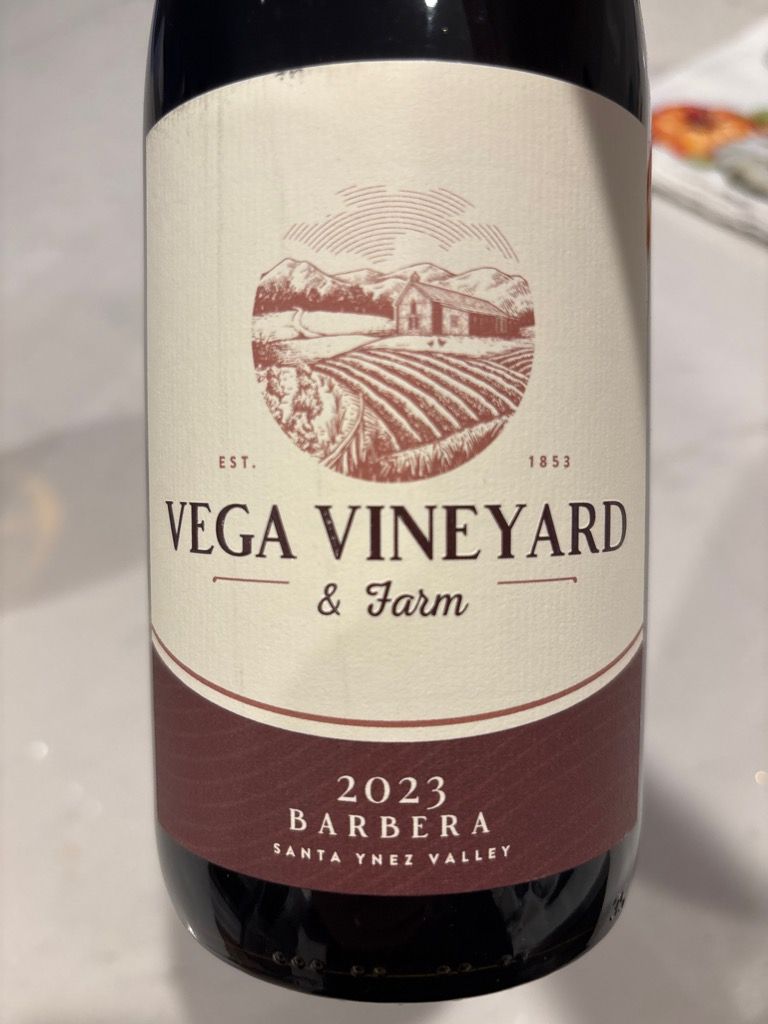 2023 Vega Vineyard & Farm Barbera, USA, California, Central Coast ...