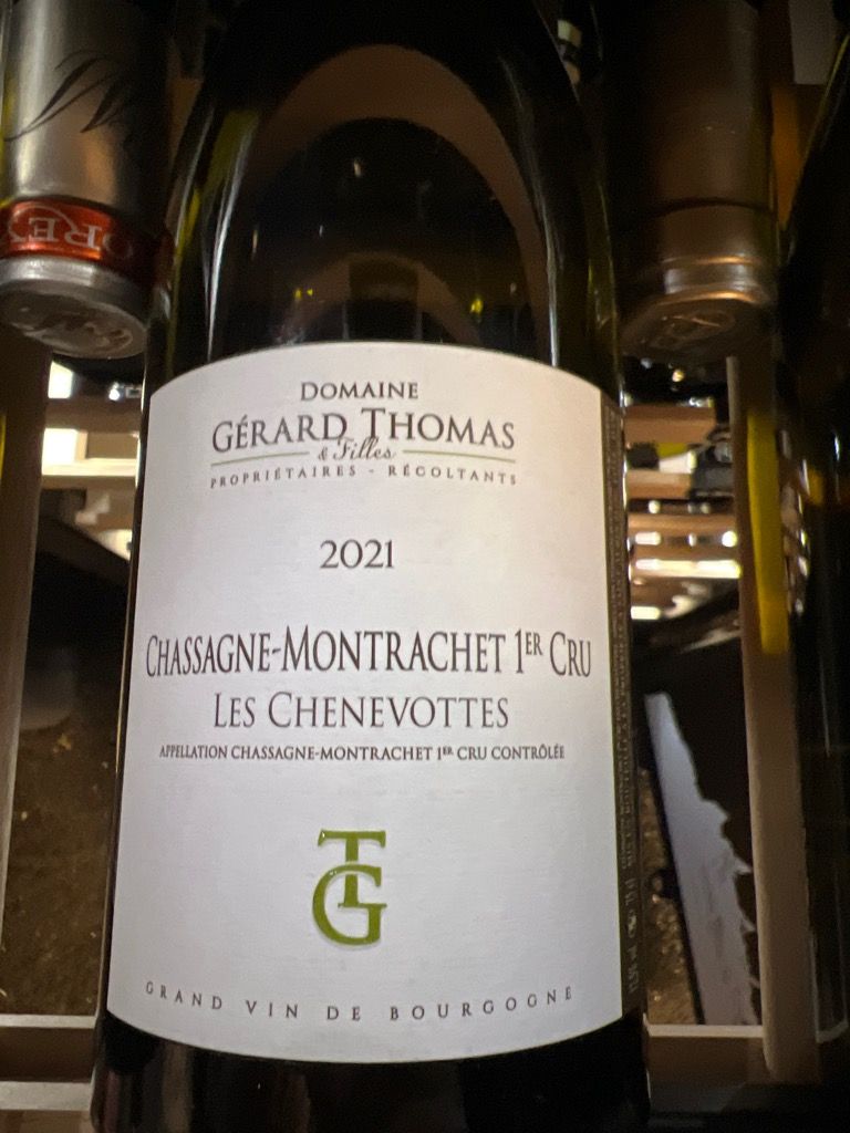 2021 Gerard Thomas Chassagne-Montrachet 1er Cru Les Chenevottes, France ...