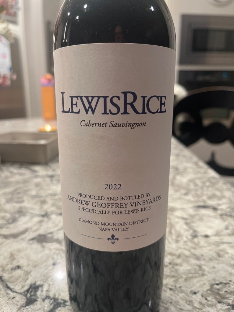 2022 Andrew Geoffrey Vineyards Cabernet Sauvignon Diamond Mountain, USA ...