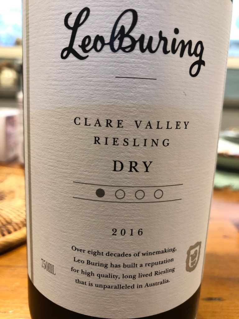 2017 Leo Buring Dry Riesling, Australia, South Australia, Mount Lofty ...