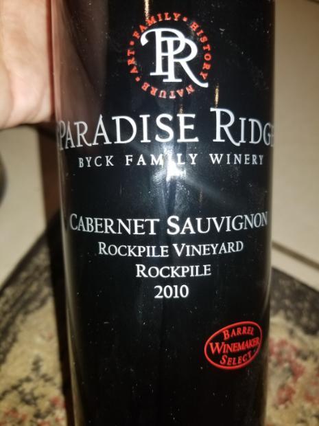 2010 Paradise Ridge Cabernet Sauvignon Winemaker's Barrel Selection ...