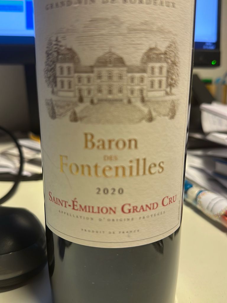 2020 Baron des Fontenilles St. Émilion Grand Cru, France, Bordeaux ...