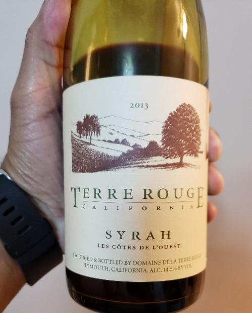 2013 Domaine de la Terre Rouge Syrah Les Cotes de l'Ouest, USA ...