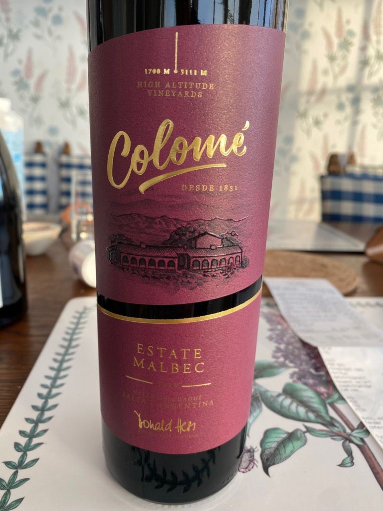 2020 Grupo Colomé SA Malbec Extreme Terroir High Altitude Vineyards ...