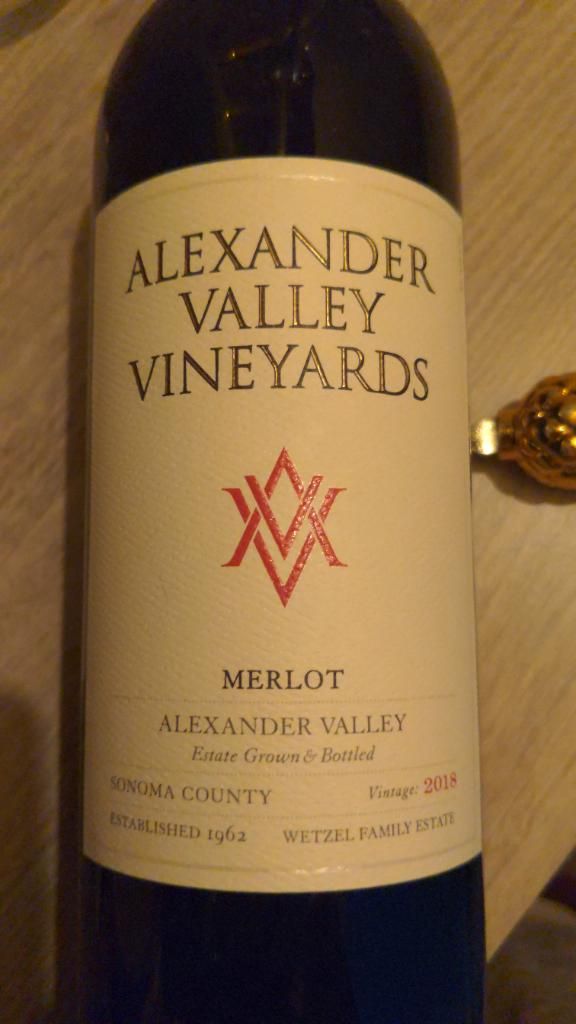 2018 Alexander Valley Vineyards Merlot, USA, California, Sonoma County ...