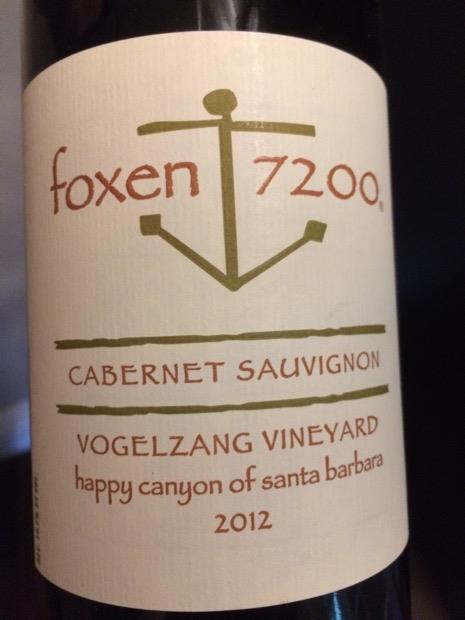 2012 Foxen Cabernet Sauvignon 7200 Vogelzang Vineyard, USA, California ...