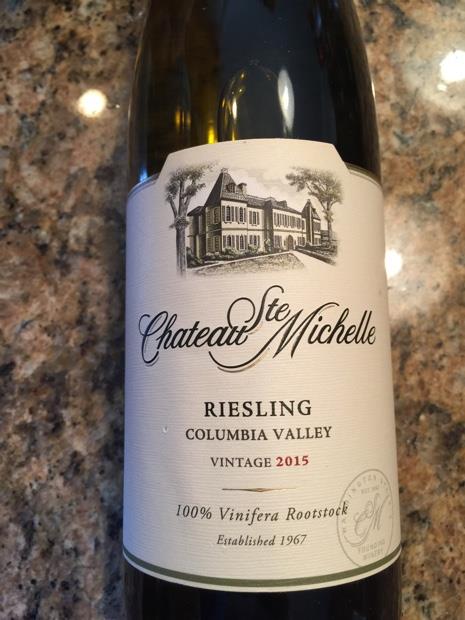 2015 Chateau Ste. Michelle Riesling 100% Vinifera Rootstock, USA ...