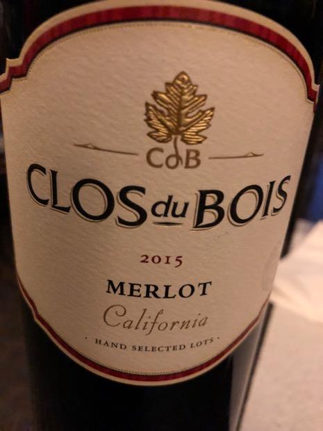 2015 Clos du Bois Merlot California, USA, California - CellarTracker