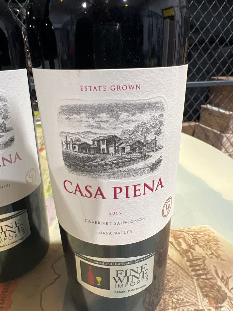 2016 Casa Piena Cabernet Sauvignon, USA, California, Napa Valley ...