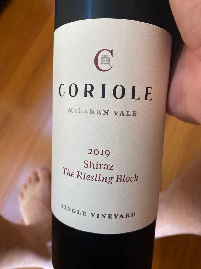 2021 Coriole Shiraz The Riesling Block Single Vineyard, Australia ...