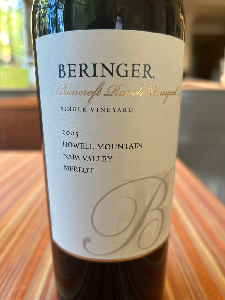 2005 Beringer Vineyards Merlot Napa Valley, USA, California, Napa Valley - CellarTracker