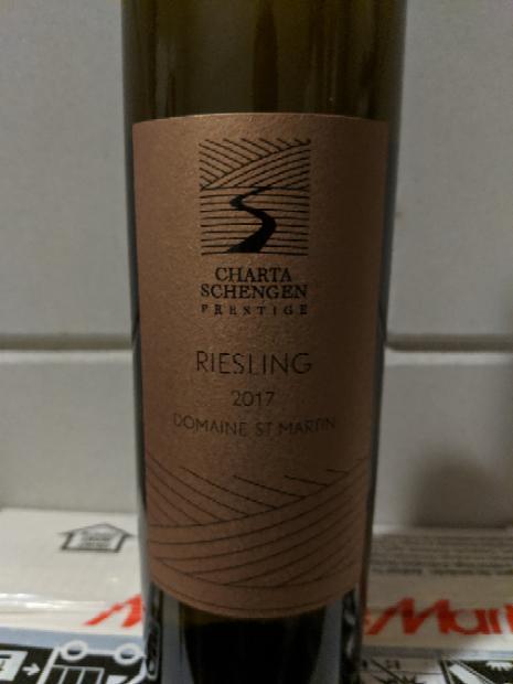 2014 Domaine St Martin Riesling Charta Schengen Prestige, Luxembourg ...