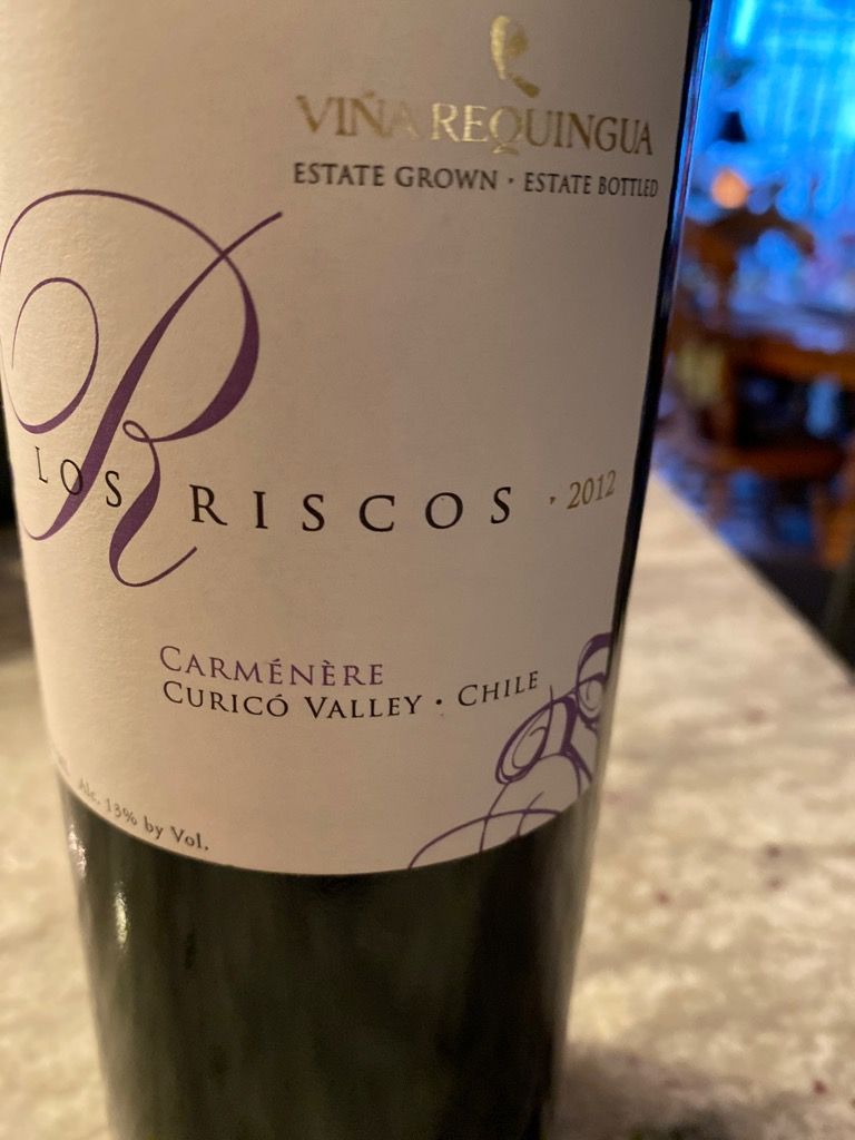 2012 Viña Requingua Carménère Los Riscos, Chile, Curico Valley ...