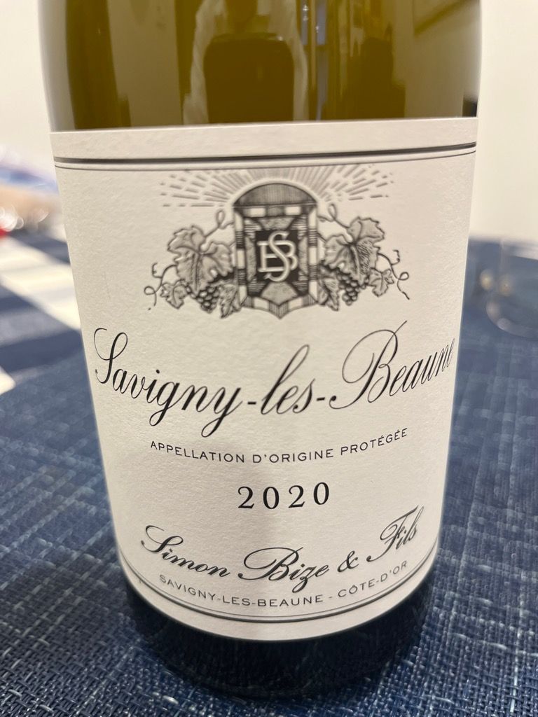 2020 Simon Bize Savigny-lès-Beaune Blanc, France, Burgundy, Côte de ...