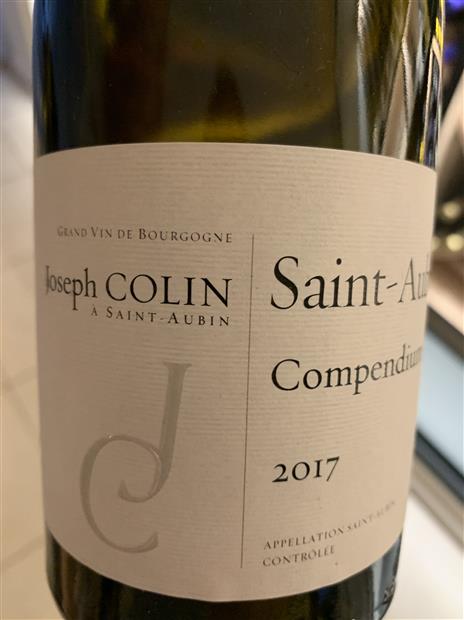 2017 Joseph Colin Saint-Aubin Compendium, France, Burgundy, Côte de ...