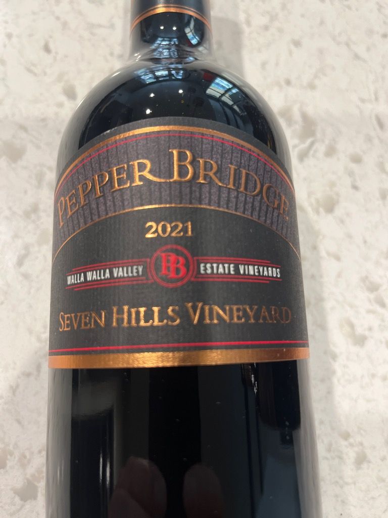 2021 Pepper Bridge Red Wine Seven Hills Vineyard, USA, Washington ...