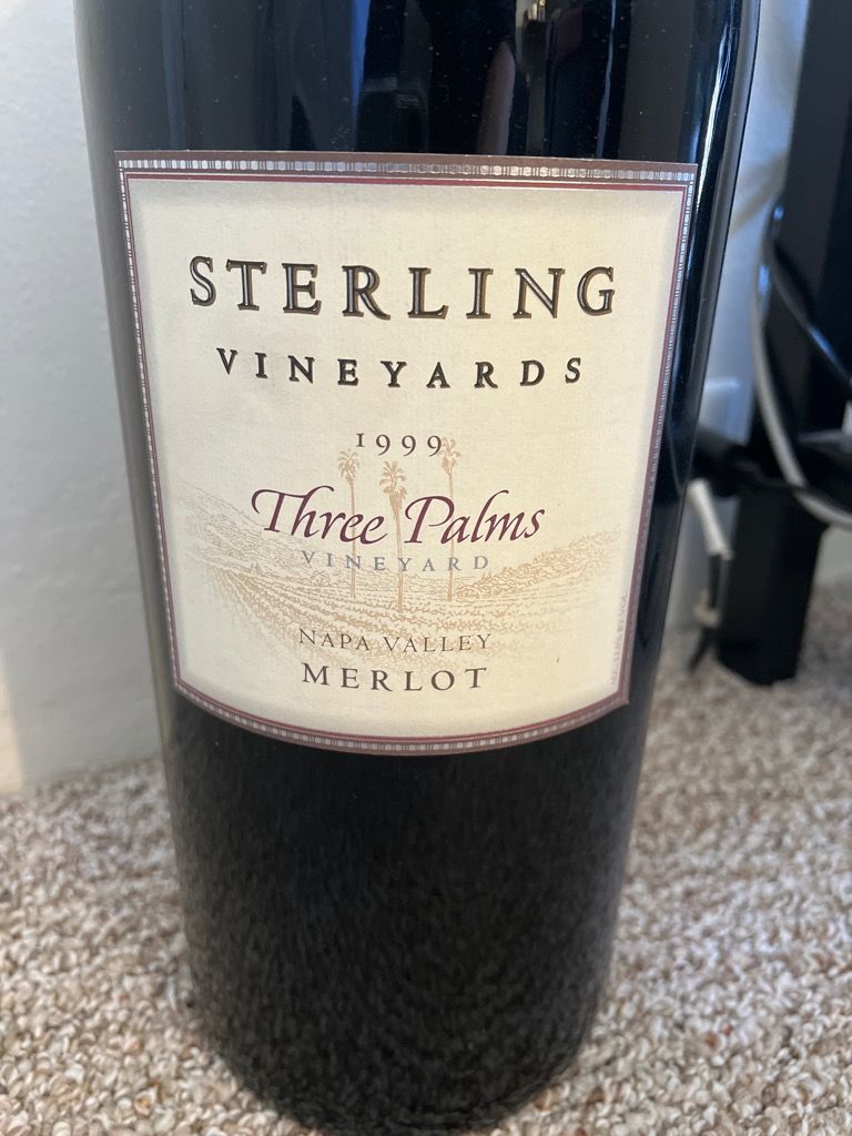 1999 Sterling Vineyards Merlot Three Palms Vineyard, USA, California ...