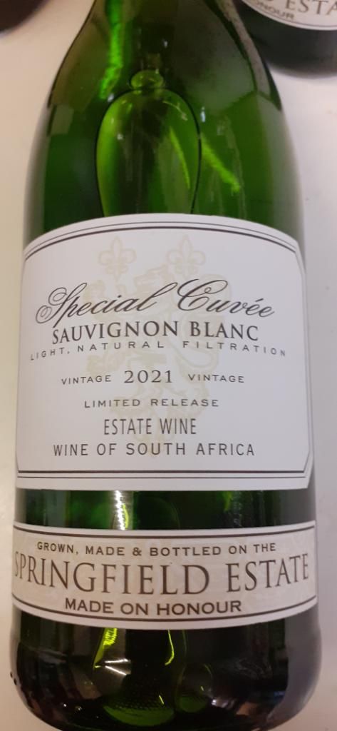 2021 Springfield Estate Sauvignon Blanc Special Cuvée, South Africa ...