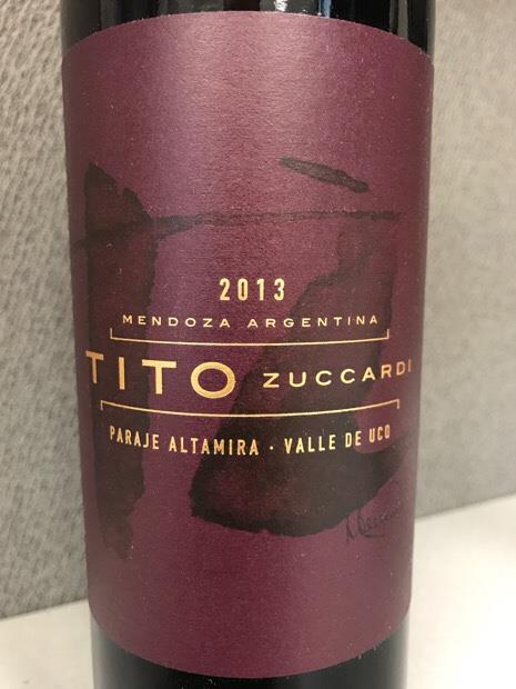 2013 Familia Zuccardi Tito Zuccardi, Argentina, Mendoza, Valle de Uco ...