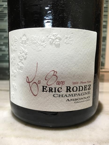 2010 Eric Rodez Champagne Grand Cru Les Beurys Brut, France, Champagne ...
