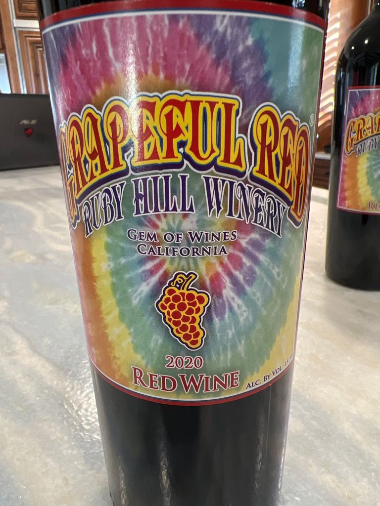 2020 Ruby Hill Winery Grapeful Red, USA, California, San Francisco Bay ...