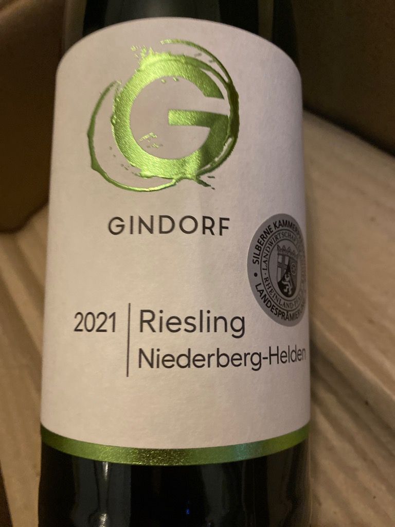 2021 Weingut Günter Gindorf Lieser Niederberg-Helden Riesling, Germany ...