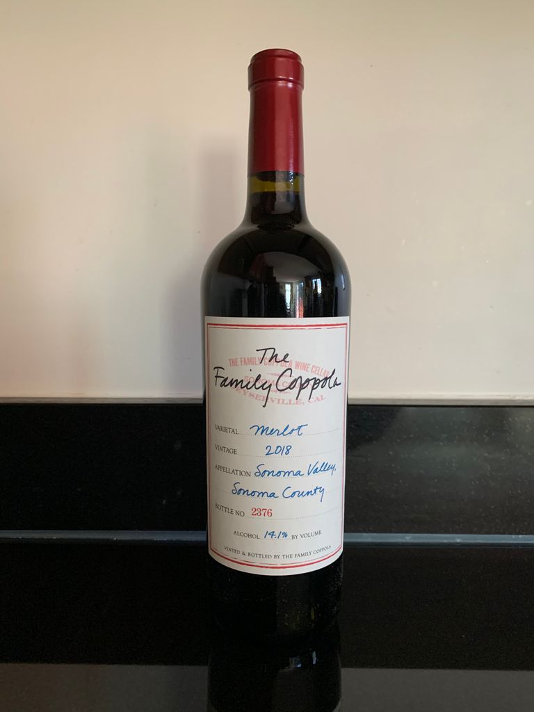 2018 Francis Ford Coppola Merlot, USA, California, Sonoma County ...
